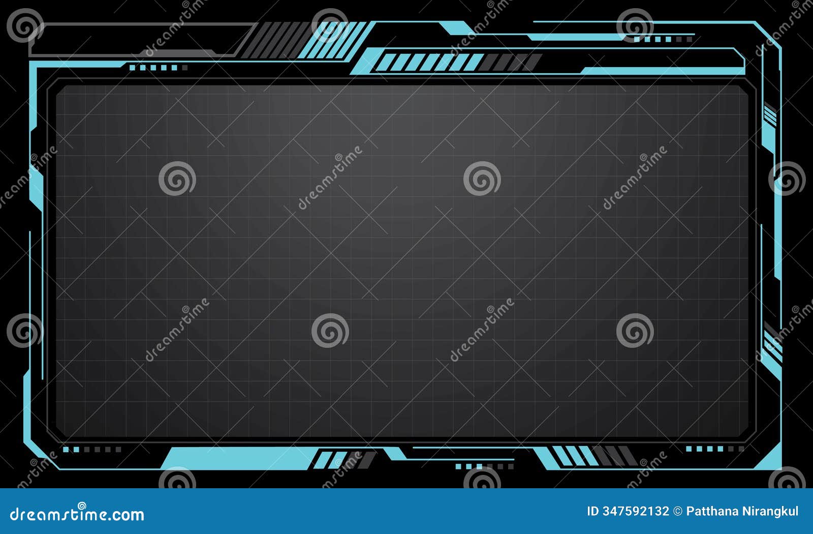 HUD Frames Blue Grey User Interface Elements Design Modern Technology ...