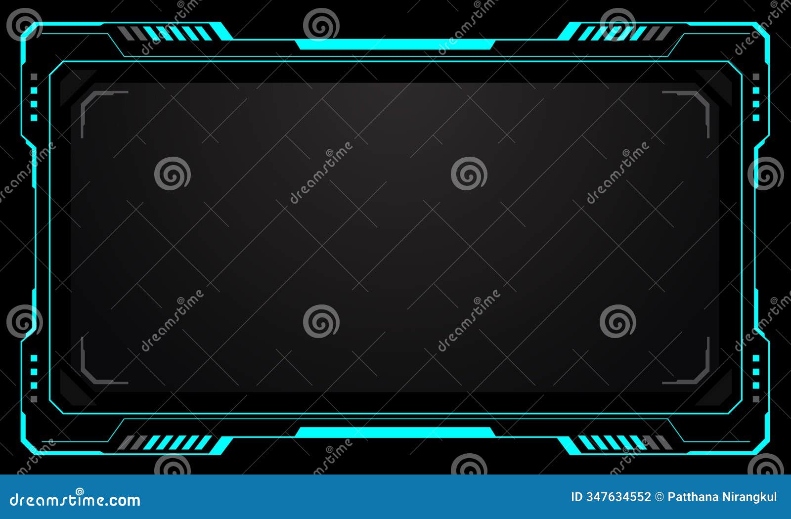 HUD Frames Blue Grey User Interface Elements Design Modern Technology ...