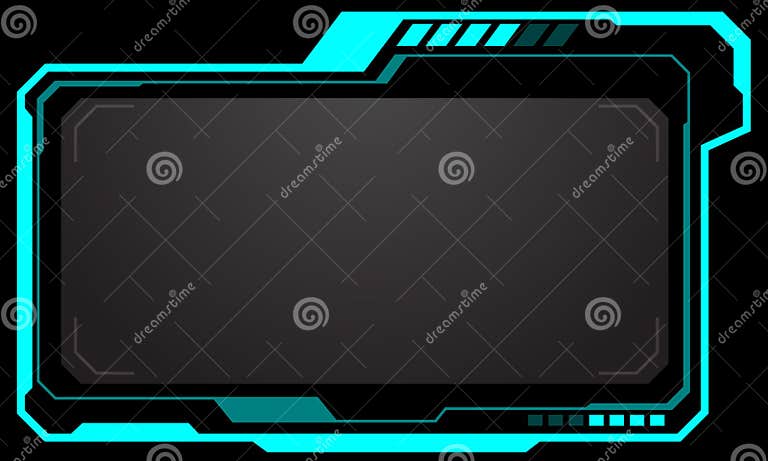 HUD Frames Blue Grey User Interface Elements Design Modern Technology ...