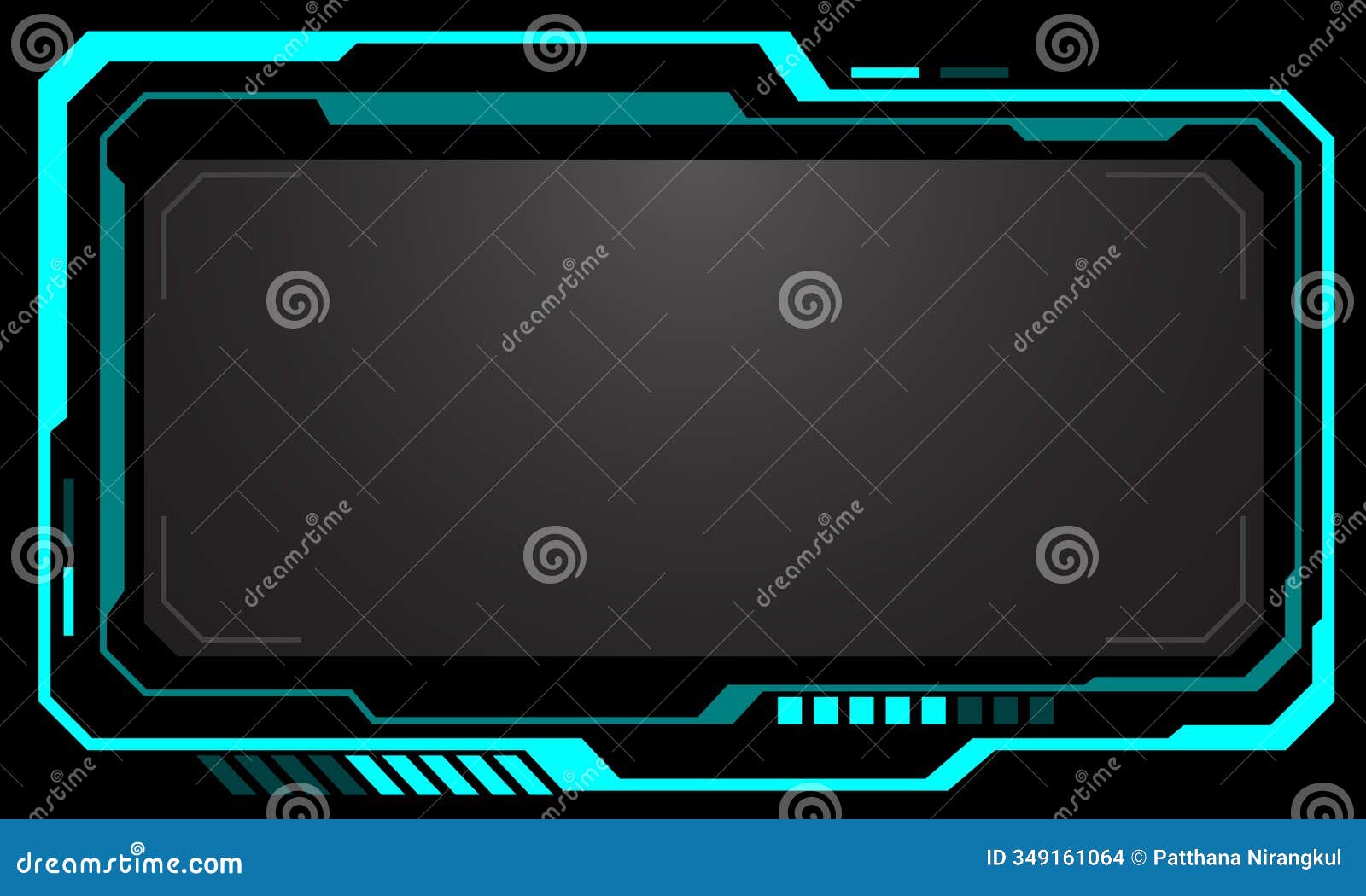 HUD Frames Blue Grey User Interface Elements Design Modern Technology ...