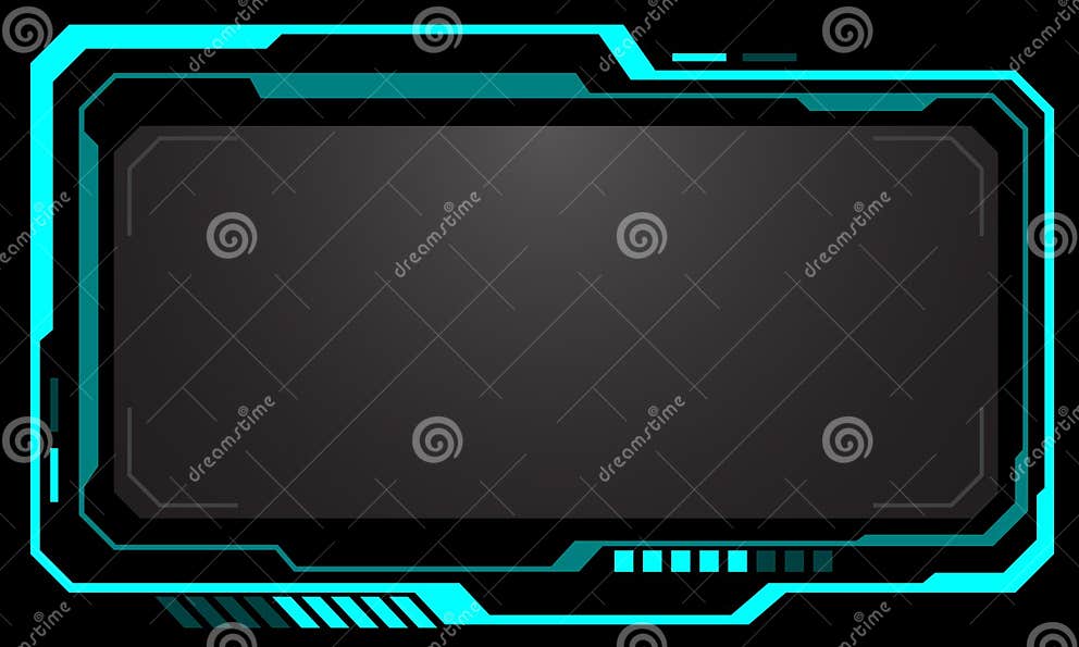 HUD Frames Blue Grey User Interface Elements Design Modern Technology ...