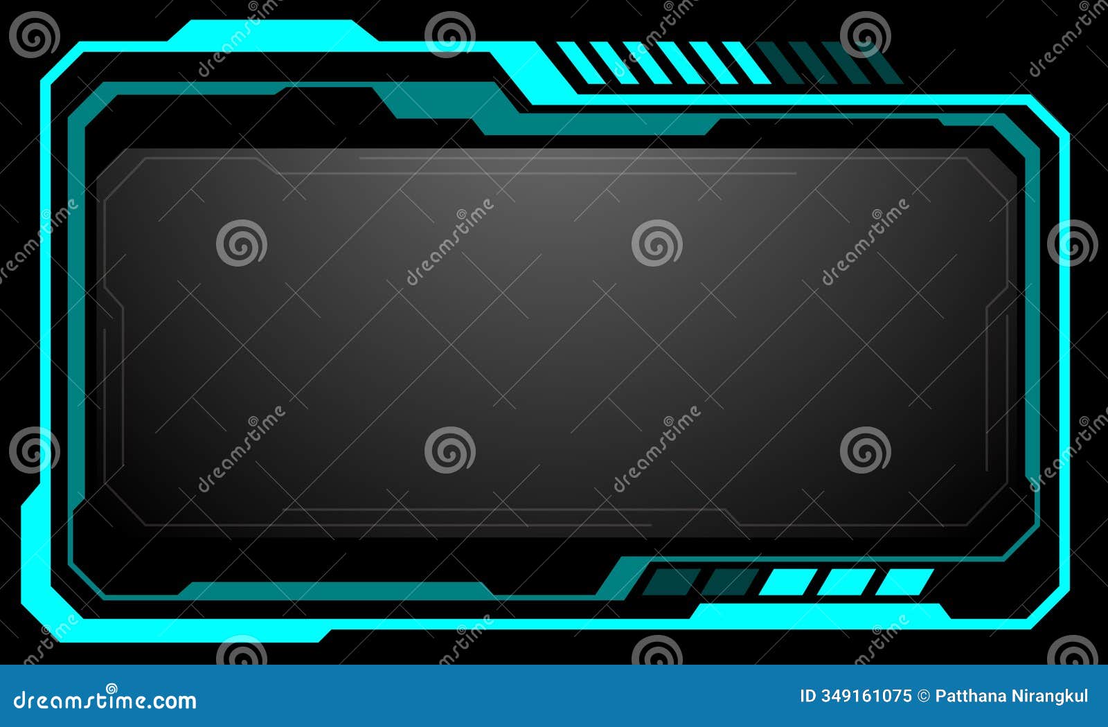 HUD Frames Blue Grey User Interface Elements Design Modern Technology ...