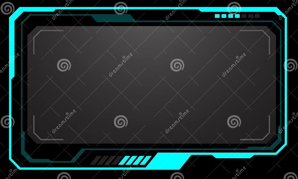 HUD Frames Blue Grey User Interface Elements Design Modern Technology ...