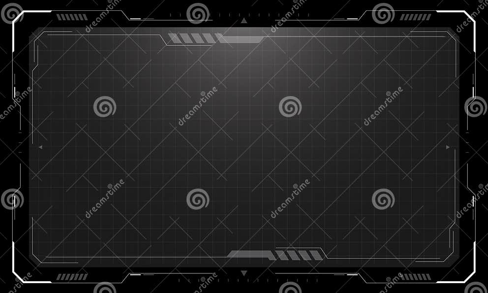 Hud Frames White Grey User Interface Elements Design Modern Technology ...