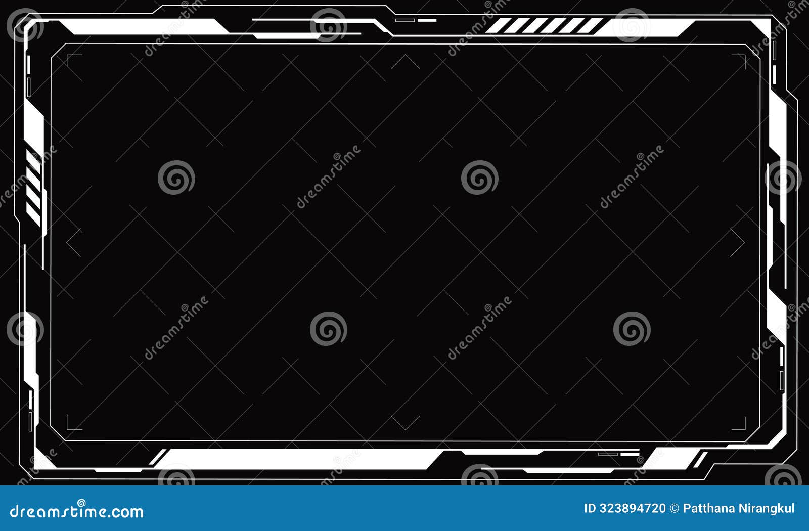 HUD Frames White Grey User Interface Elements Design Modern Technology ...
