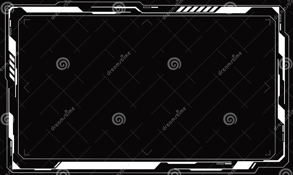 HUD Frames White Grey User Interface Elements Design Modern Technology ...