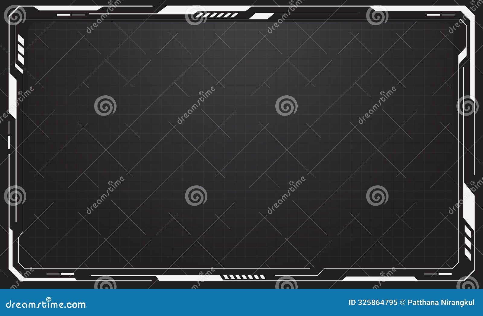 HUD Frames White Grey User Interface Elements Design Modern Technology ...