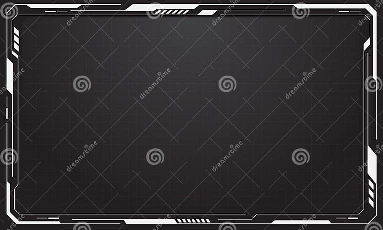 HUD Frames White Grey User Interface Elements Design Modern Technology ...