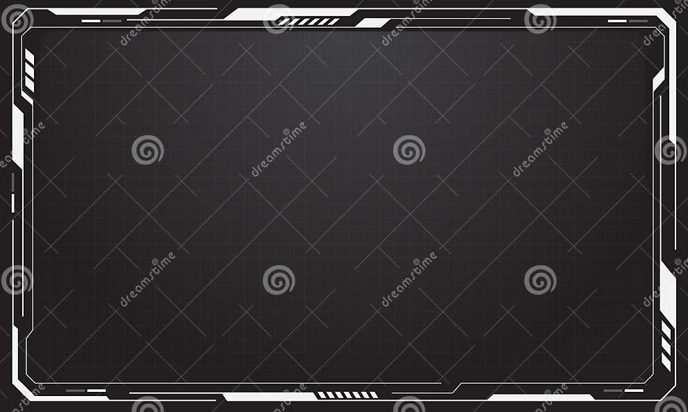 HUD Frames White Grey User Interface Elements Design Modern Technology ...