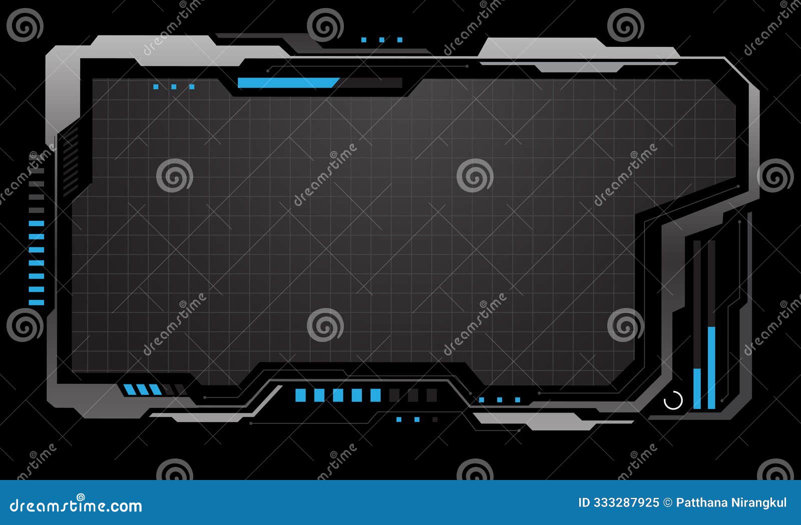 HUD Frames White Grey User Interface Elements Design Modern Technology ...