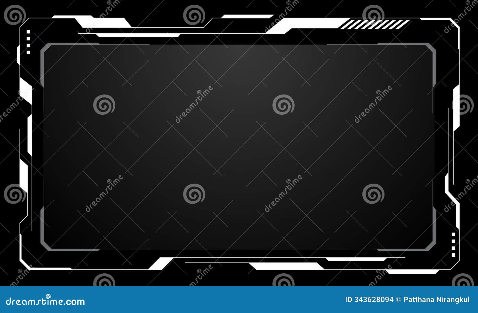 HUD Frames White Grey User Interface Elements Design Modern Technology ...