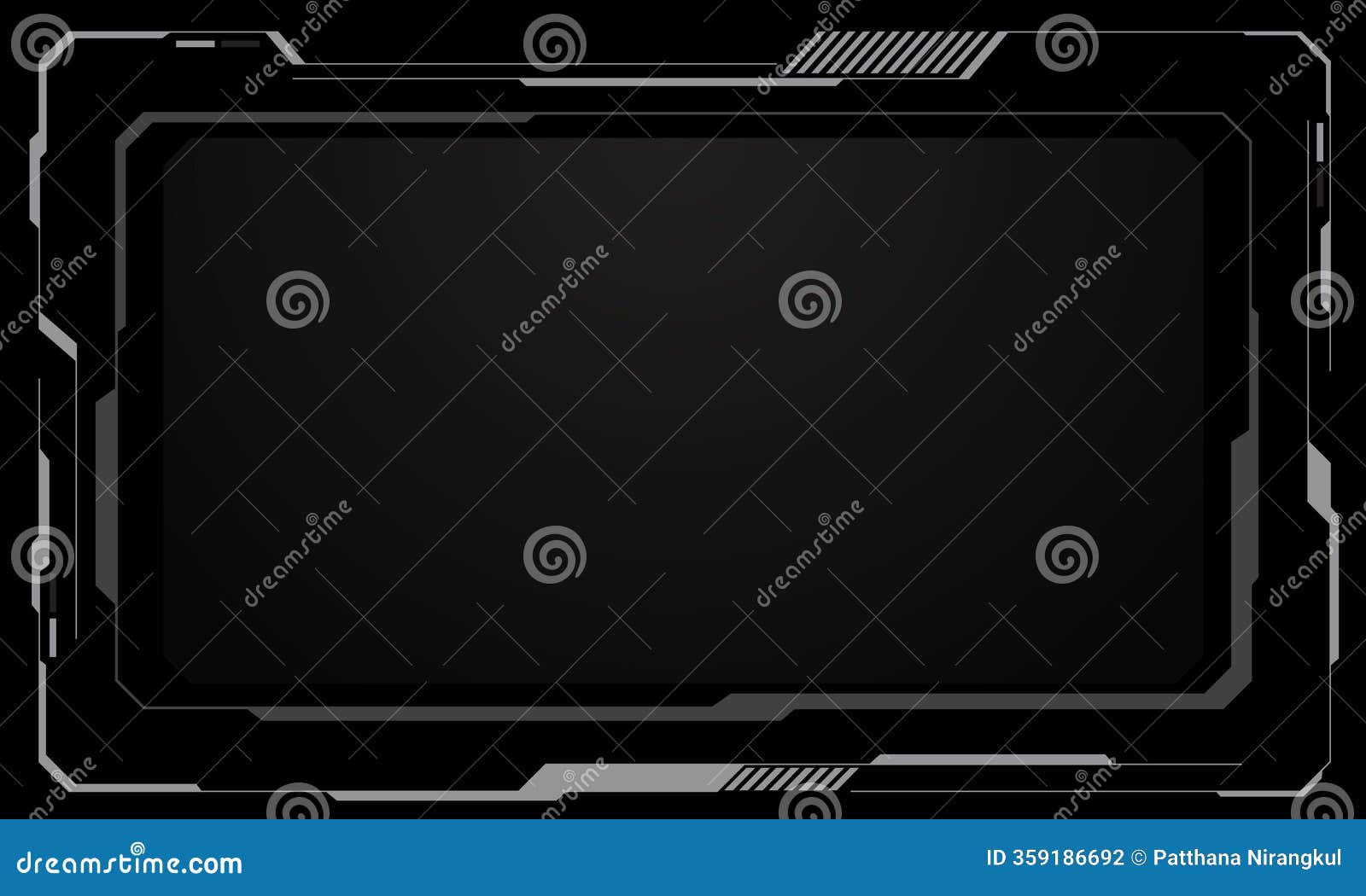 HUD Frames White Grey User Interface Elements Design Modern Technology ...