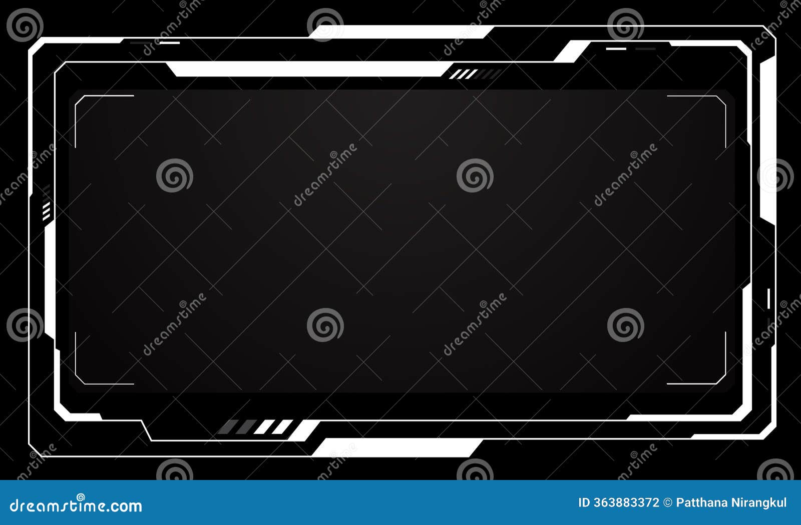 HUD Frames White Grey User Interface Elements Design Modern Technology ...