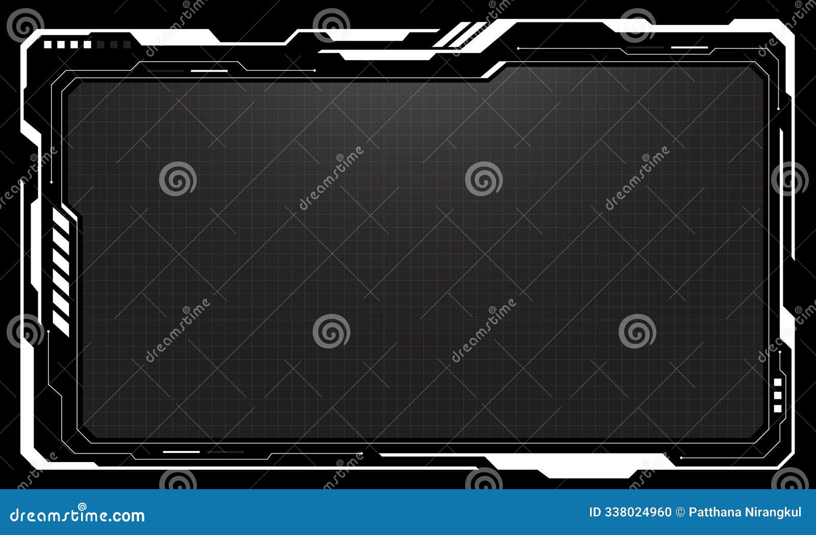 HUD Frames White Grey User Interface Elements Design Modern Technology ...