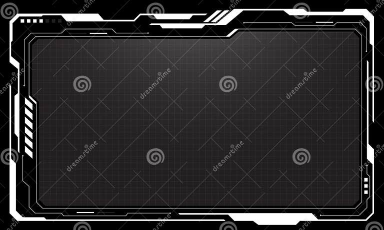HUD Frames White Grey User Interface Elements Design Modern Technology ...
