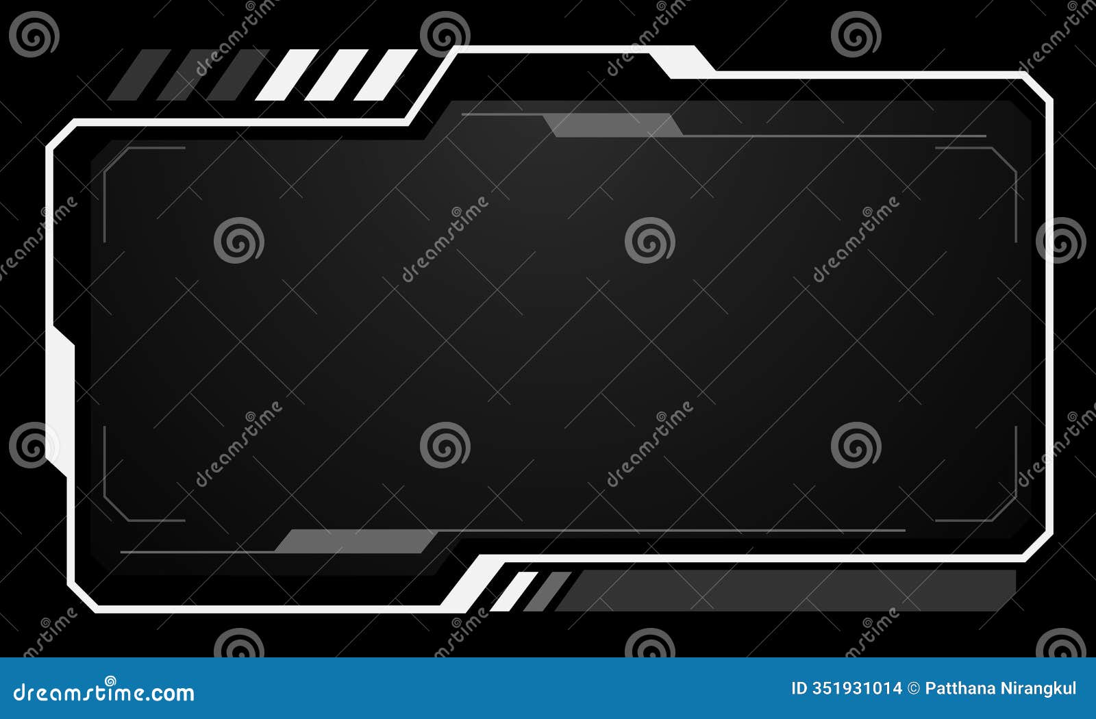 HUD Frames White Grey User Interface Elements Design Modern Technology ...