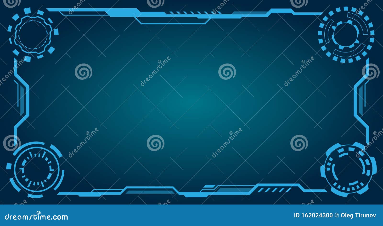 HUD Futuristic Frame. Abstract Technology Panel Template Stock Vector ...