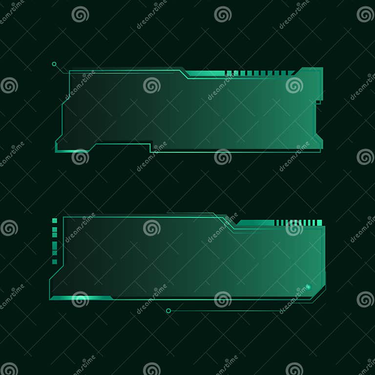 Hud Futuristic Frames User Interface Element Concept Stock Vector - Illustration of scifi ...