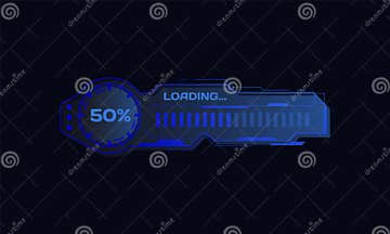 Hud Futuristic Progress Bar Sci Fi Interface Concept Stock Vector ...