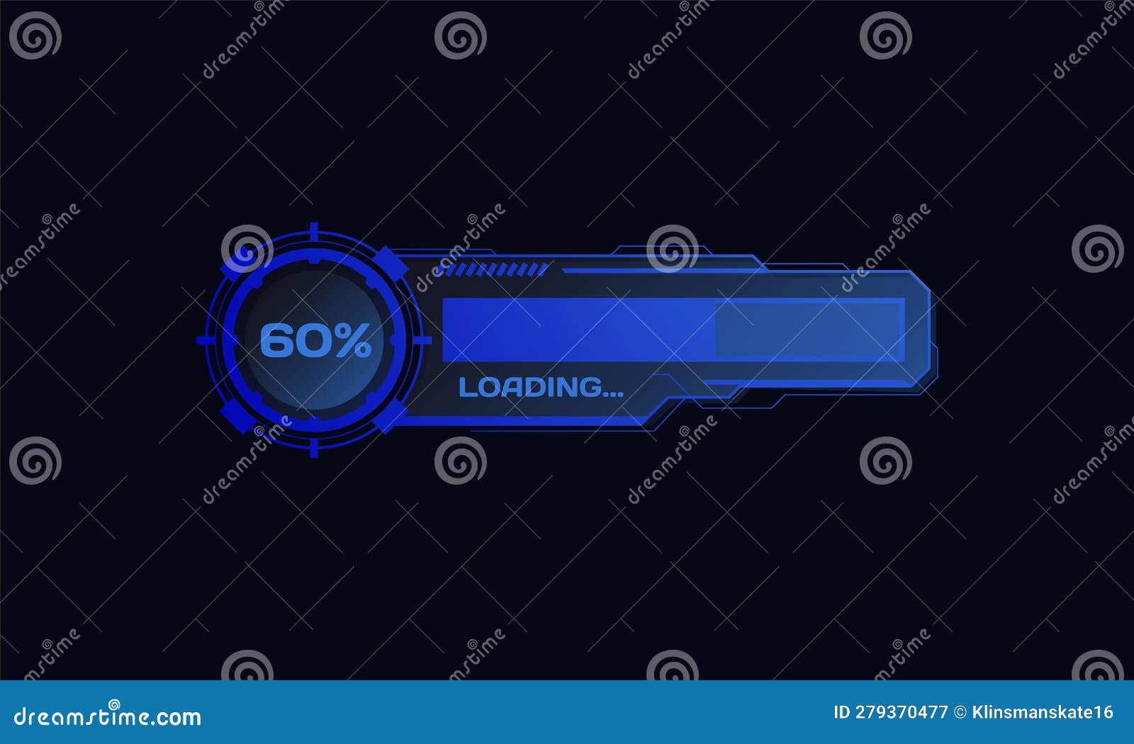 Hud Futuristic Progress Bar Sci Fi Interface Template Stock Vector ...