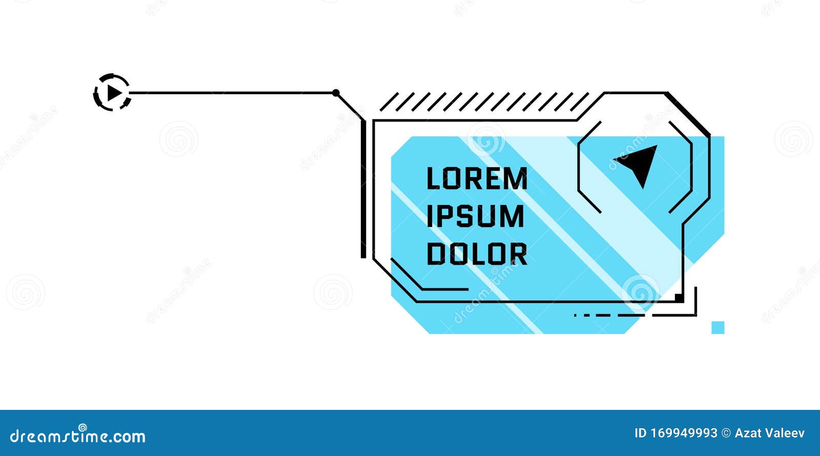 Callout Title Box Label In Futuristic HUD Style. Cartoon Vector ... Callout Title Box Label In Futuristic HUD Style. Cartoon Vector ...
