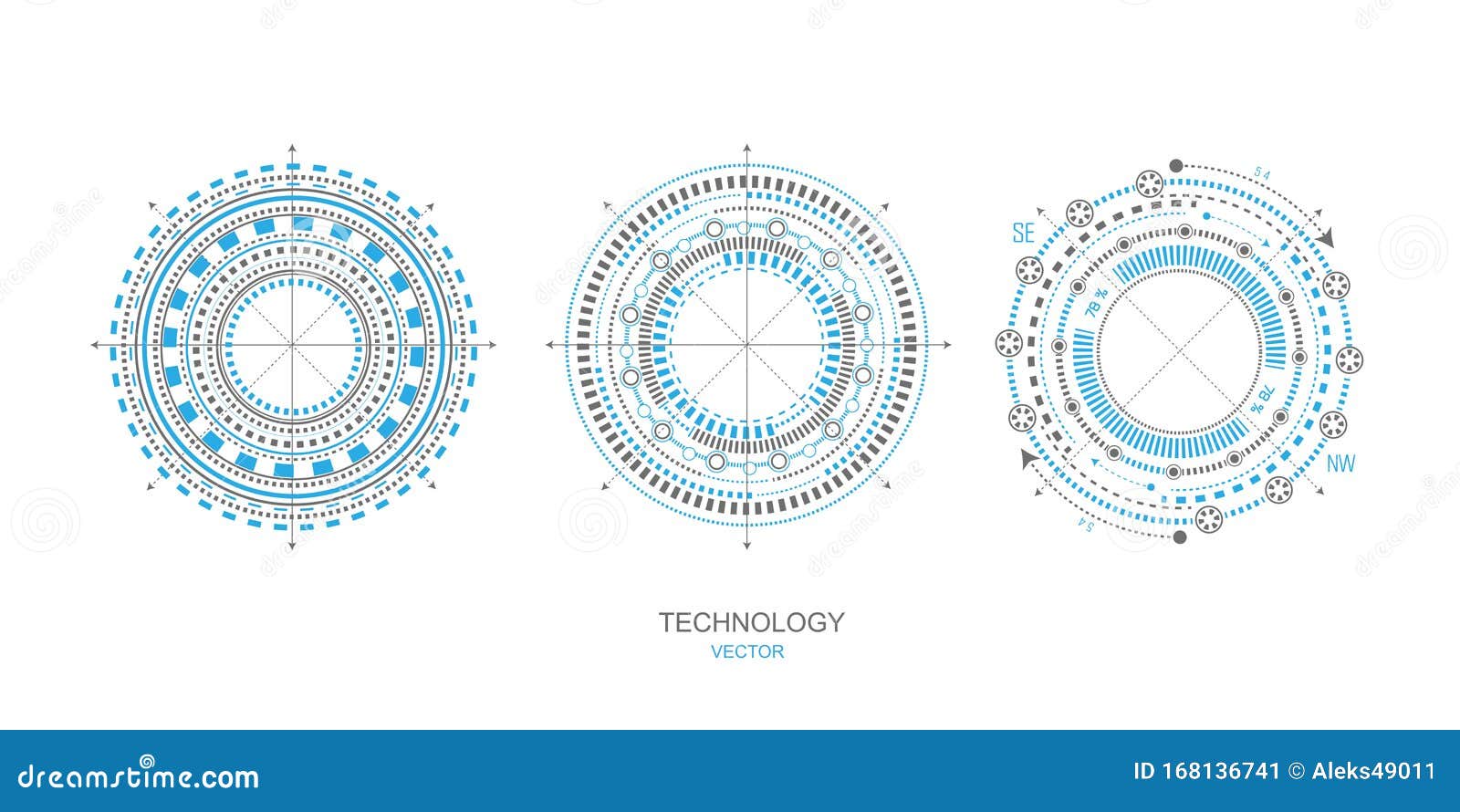 Hud Futuristic .Technical Drawing.Electronic Interface of the Future ...