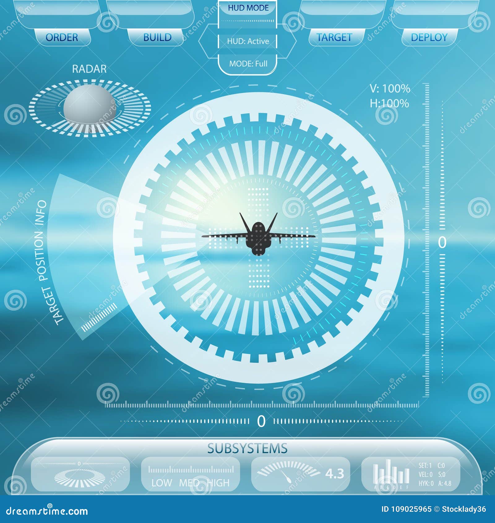 HUD Futuristic Technology Interface Stock Vector - Illustration of ...