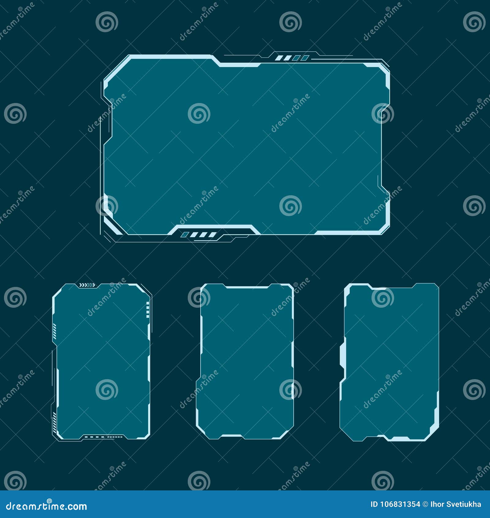 Tech Futuristic Frame Vector Screen, UI Spaceship Window Display, HUD ... Tech Futuristic Frame Vector Screen, UI Spaceship Window Display, HUD ...