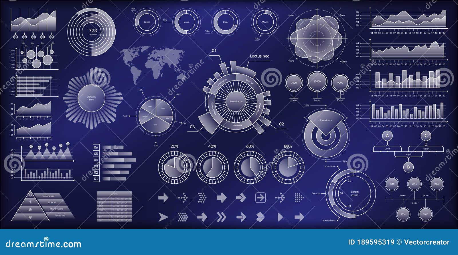 Futuristic Virtual Screen. Monitoring Hud Panel Frame With Tracking Aim ...