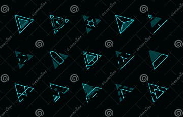HUD Game Cursor. Game Interface Pointer Sign for Selection and Press ...