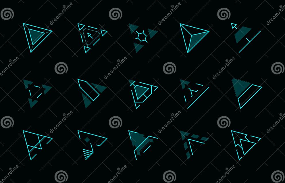 HUD Game Cursor. Game Interface Pointer Sign for Selection and Press ...