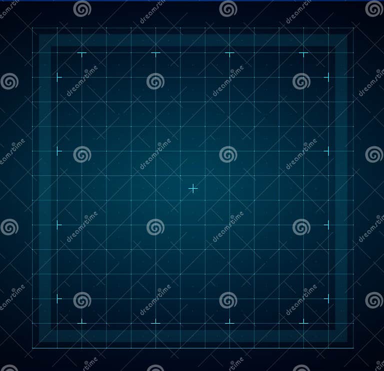 HUD Grid for Futuristic Interface, Square Pattern Stock Vector ...