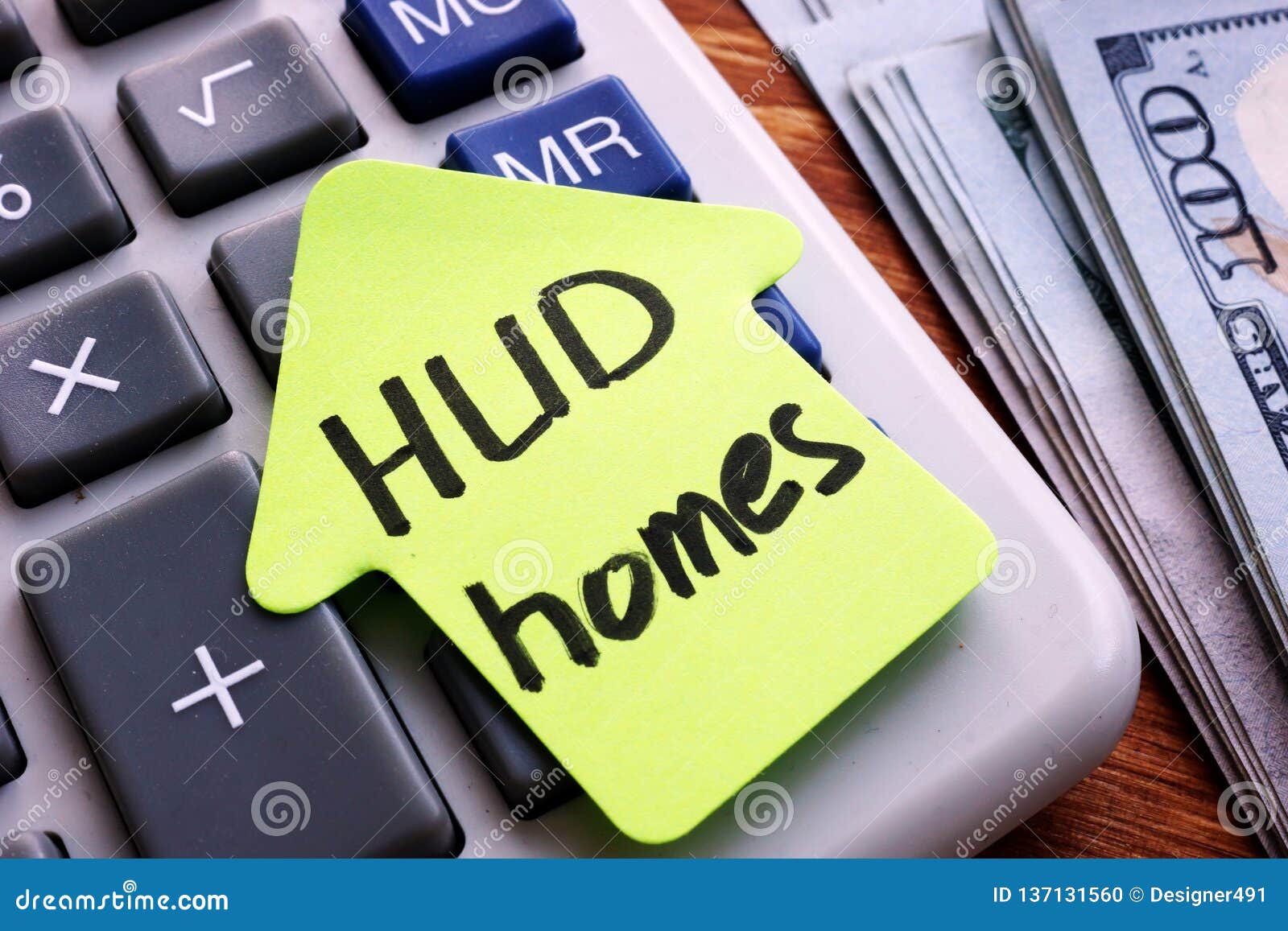 HUD Homes Written on the Piece of Paper Stock Photo - Image of business ...