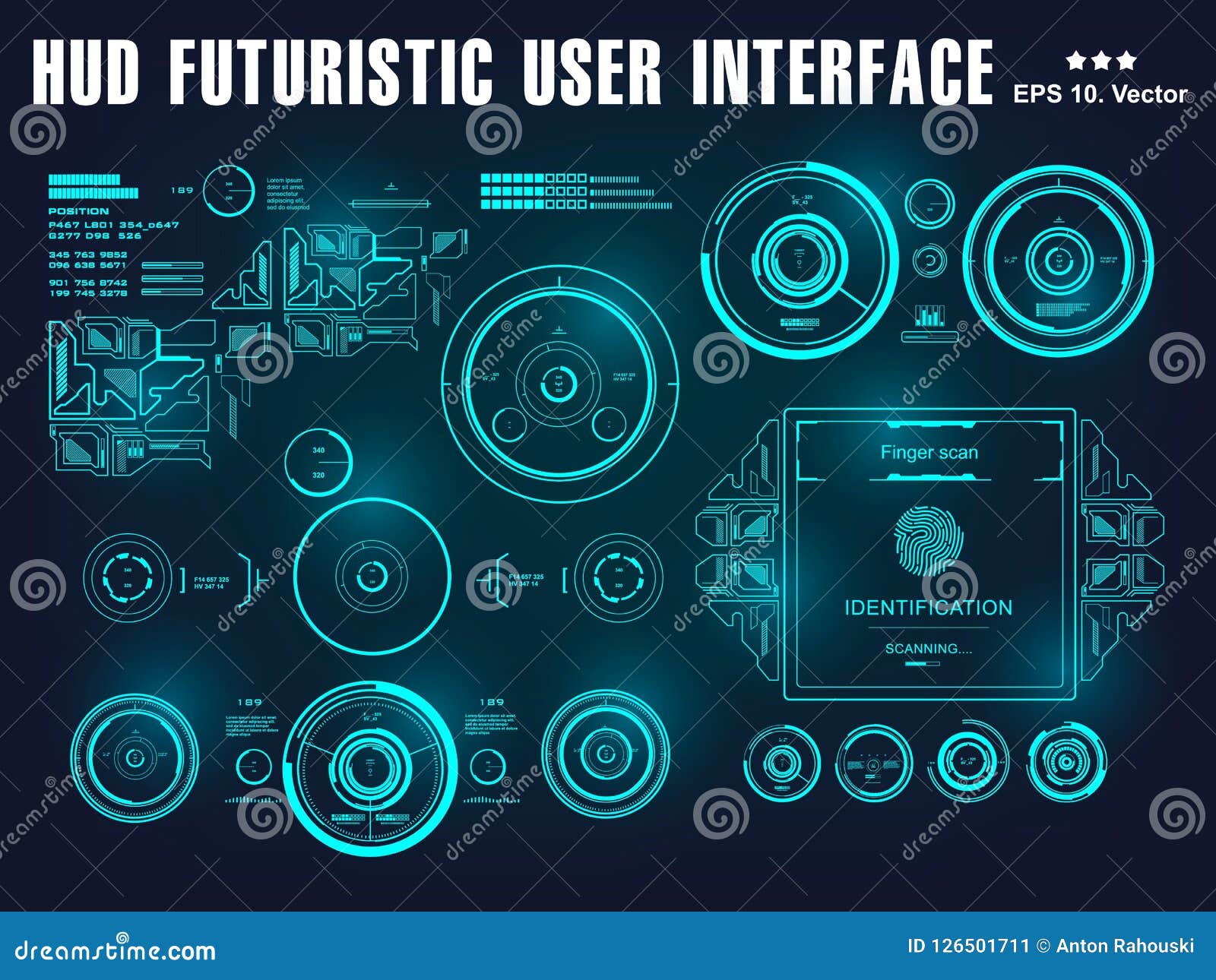 Hud Interface Dashboard, Virtual Reality Interface, Futuristic Virtual ...
