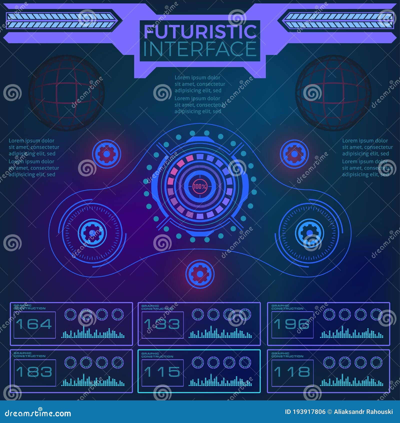 Hud Interface. Futuristic Panel. Vector Art Illustration. Stock Vector ... Hud Interface. Futuristic Panel. Vector Art Illustration. Stock Vector ...