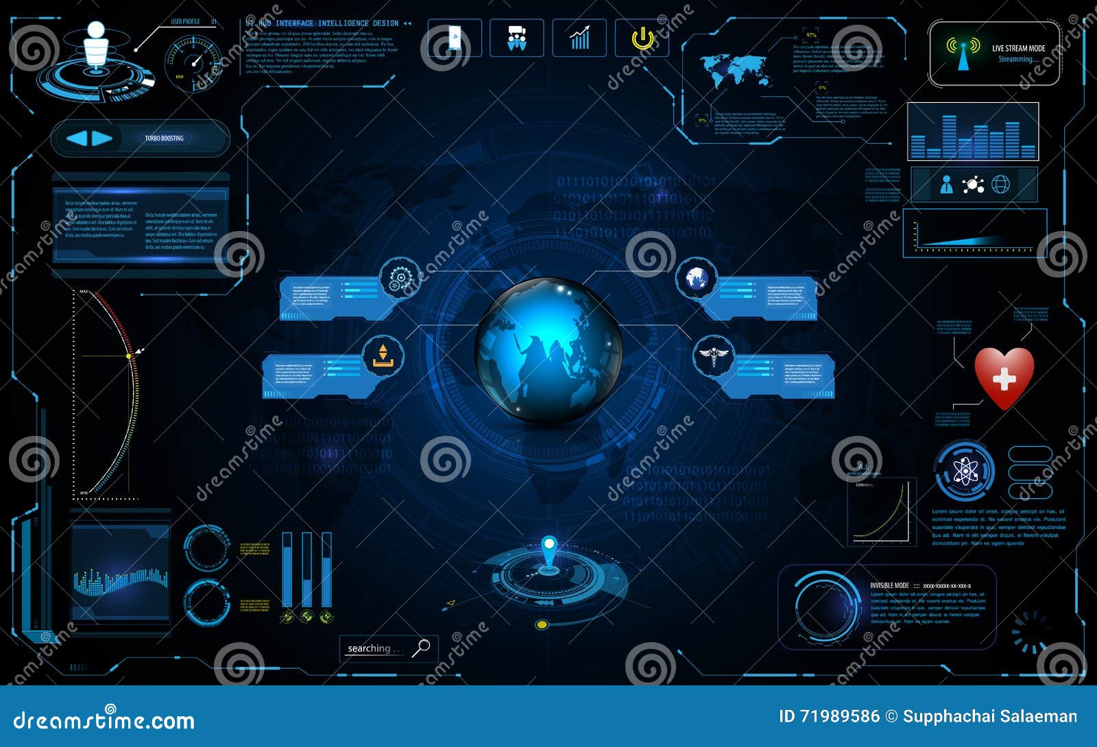 Hud Interface Global Network Connection Tech Innovation Concept Element ...