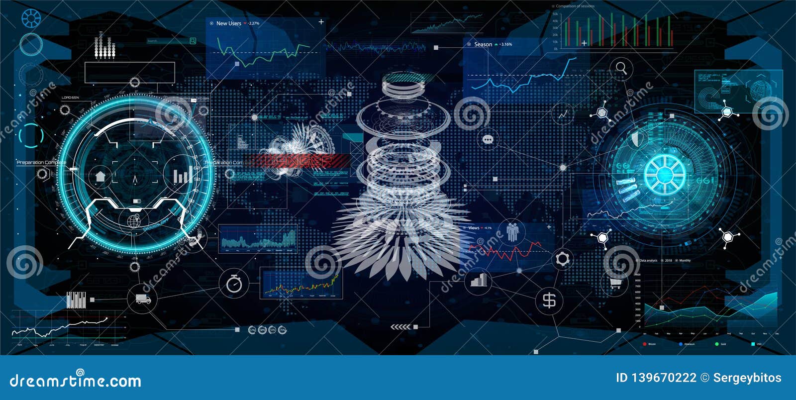 Interface Of The Virtual Reality Icon In Black Style Isolated On White ...