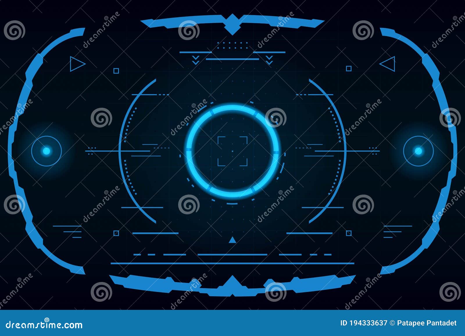 HUD Panel VR User Interface.Futuristic Concept.vector and Illustration ...