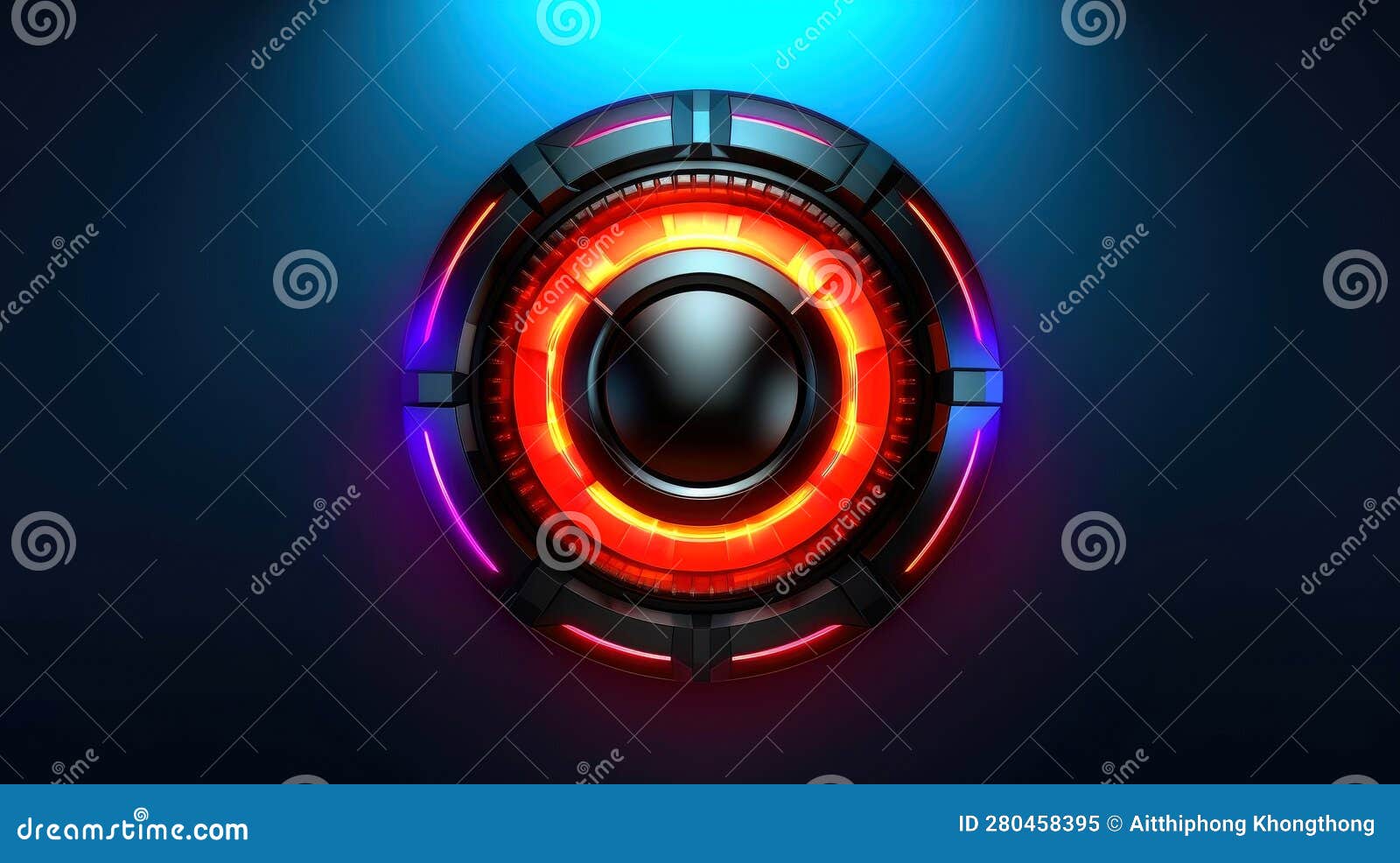 HUD Round Frames and Borders, Aim Control and Digital Interface, Button Technology and Future ...