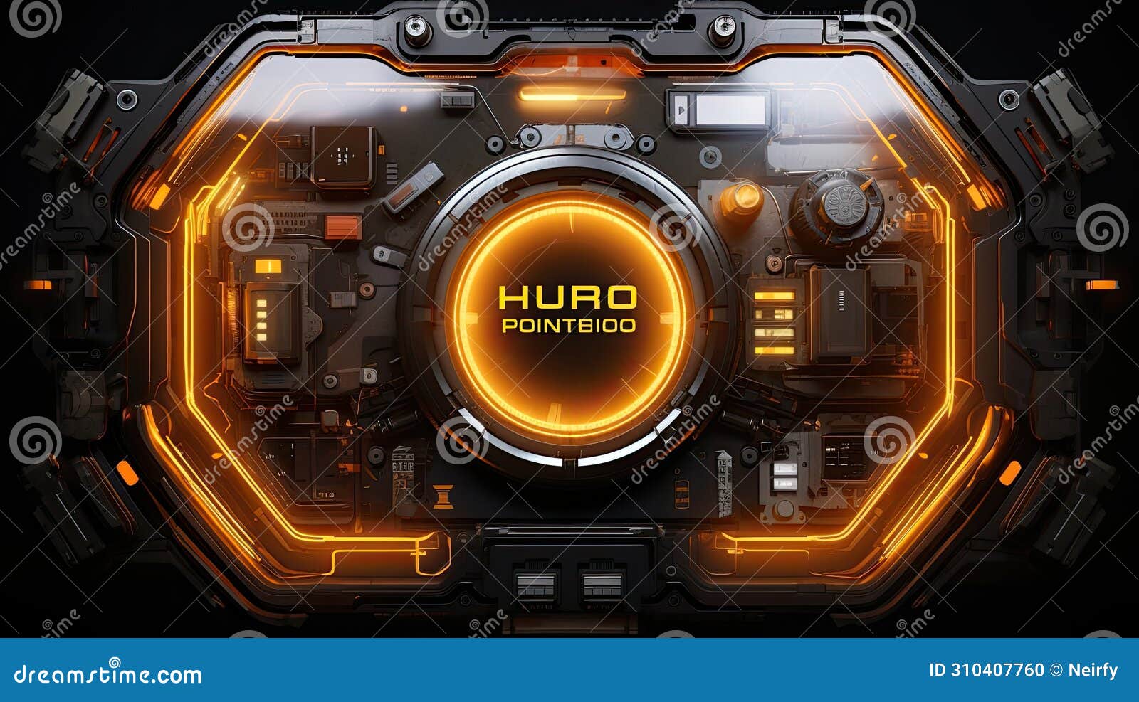 HUD round frames stock illustration. Illustration of technology - 310407760