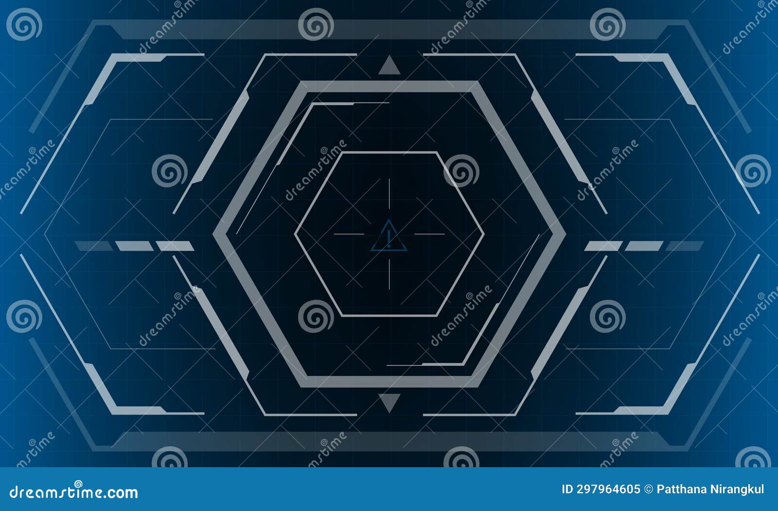 HUD Sci-fi Hexagon Interface Screen View Hexagon Geometric Design ...