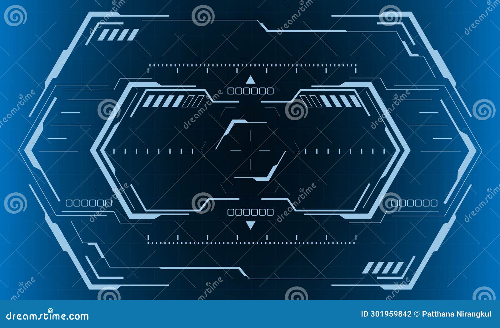 HUD Sci-fi Hexagon Interface Screen View Hexagon Geometric Design ...