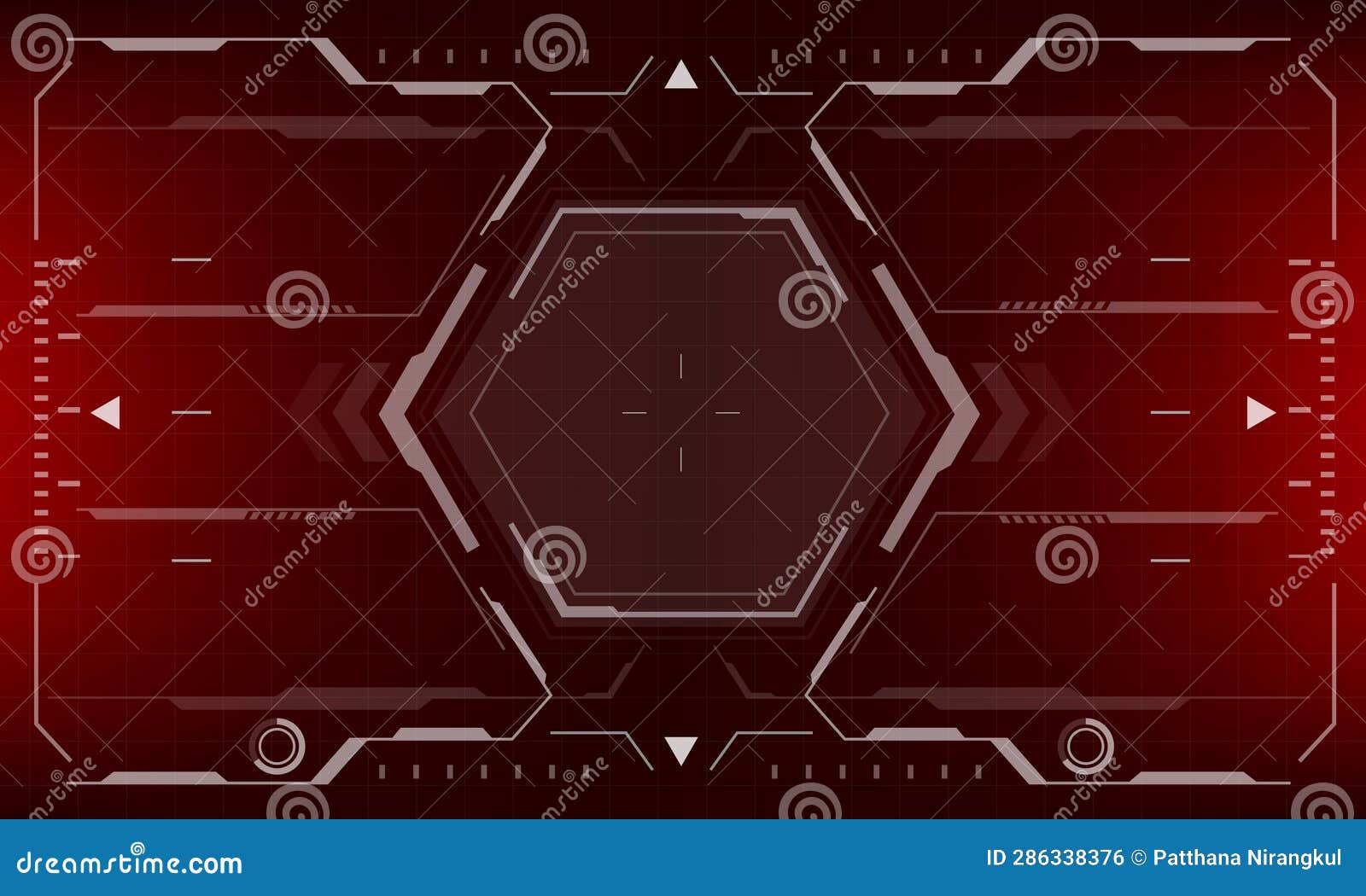 HUD Sci-fi Interface Red Screen View Design Virtual Reality Futuristic ...