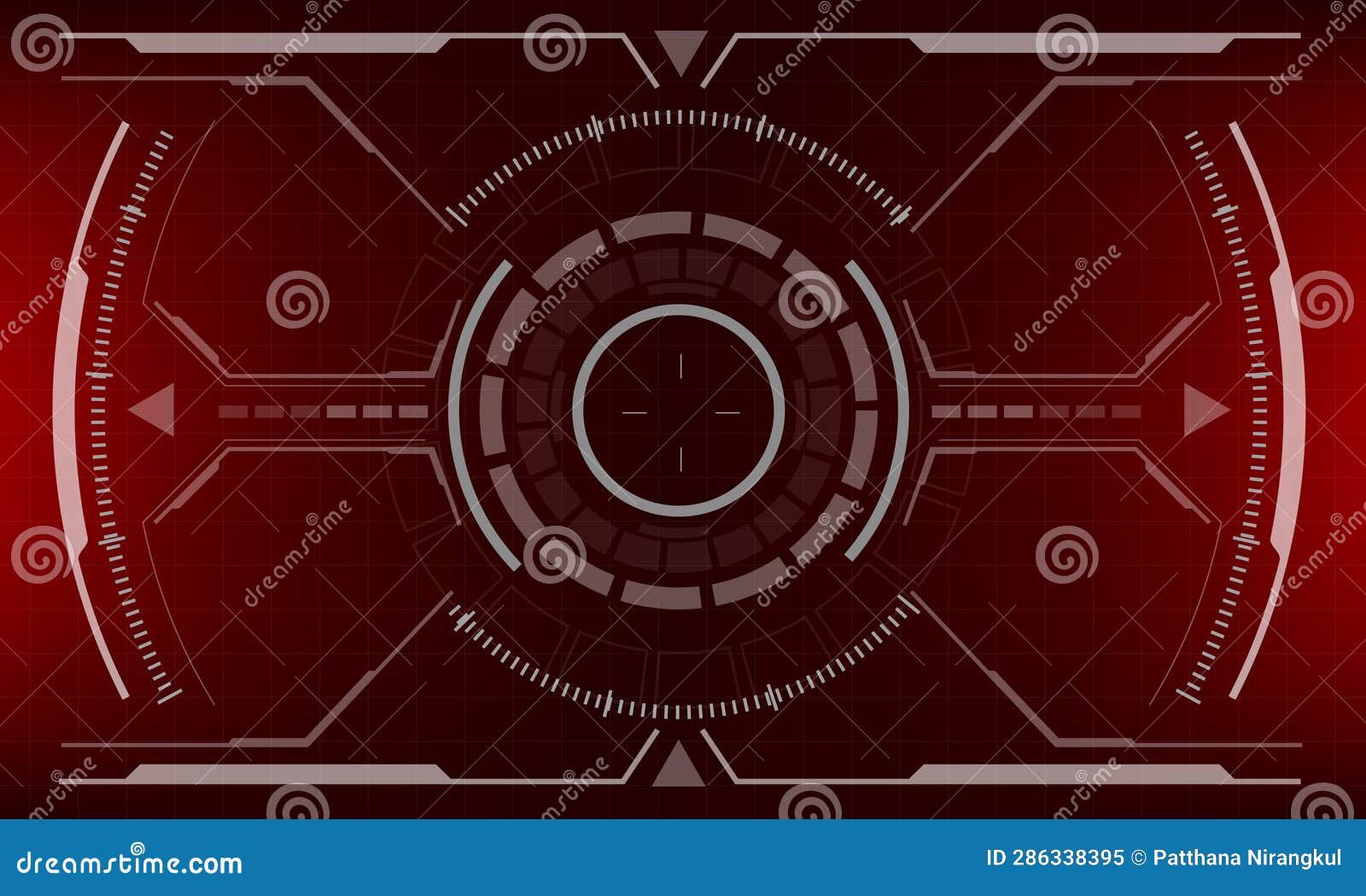 HUD Sci-fi Interface Red Screen View Design Virtual Reality Futuristic ...