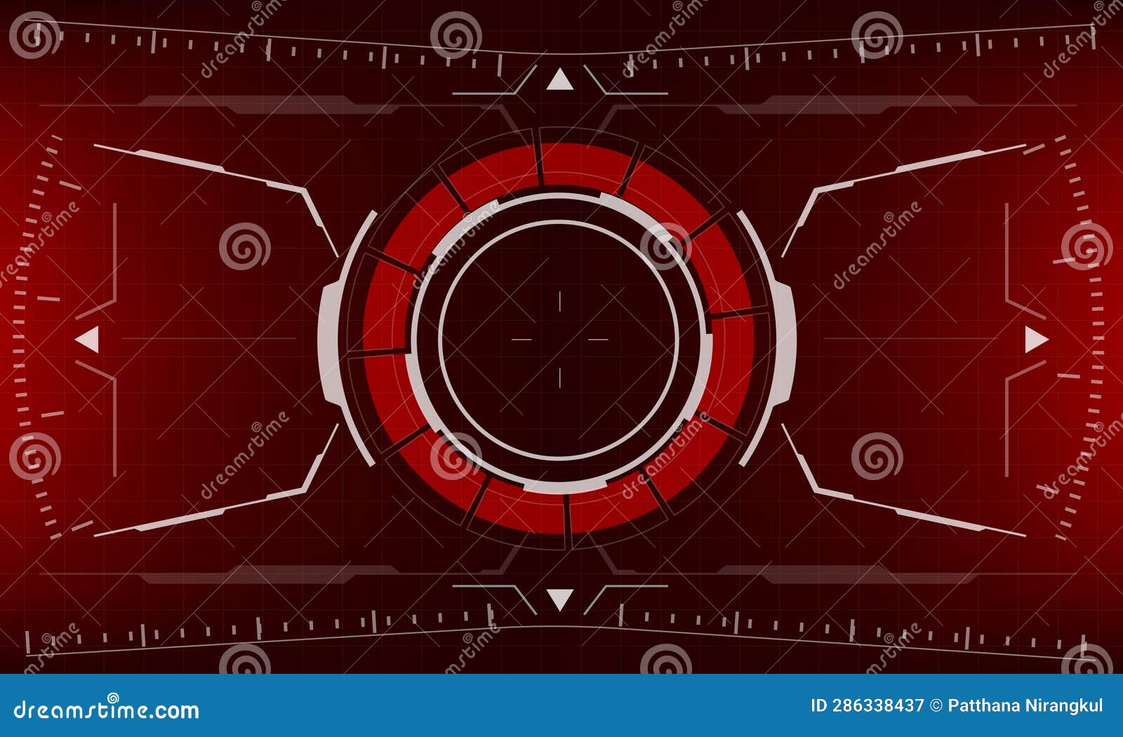 HUD Sci-fi Interface Red Screen View Design Virtual Reality Futuristic ...