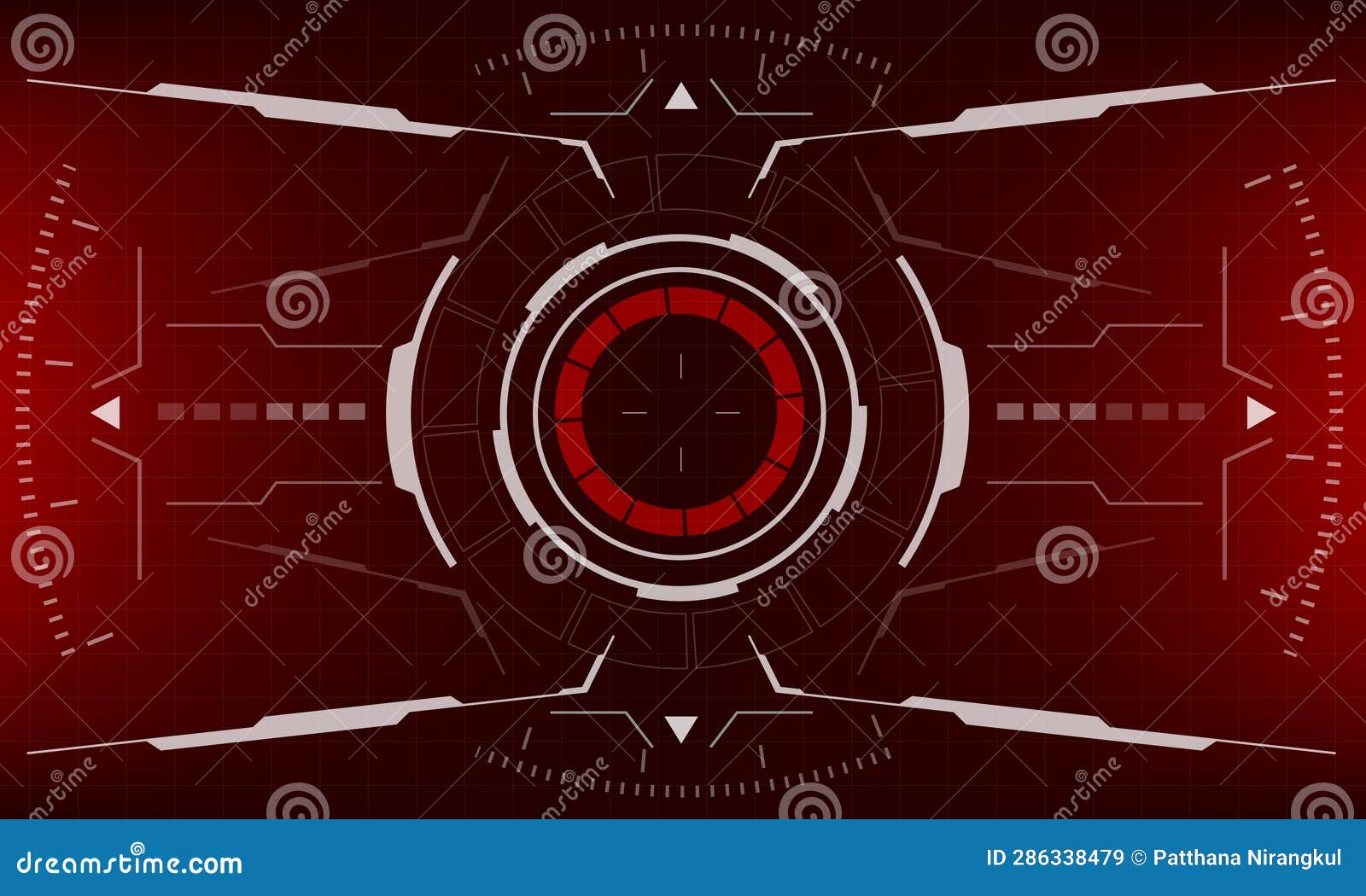 HUD Sci-fi Interface Red Screen View Design Virtual Reality Futuristic ...