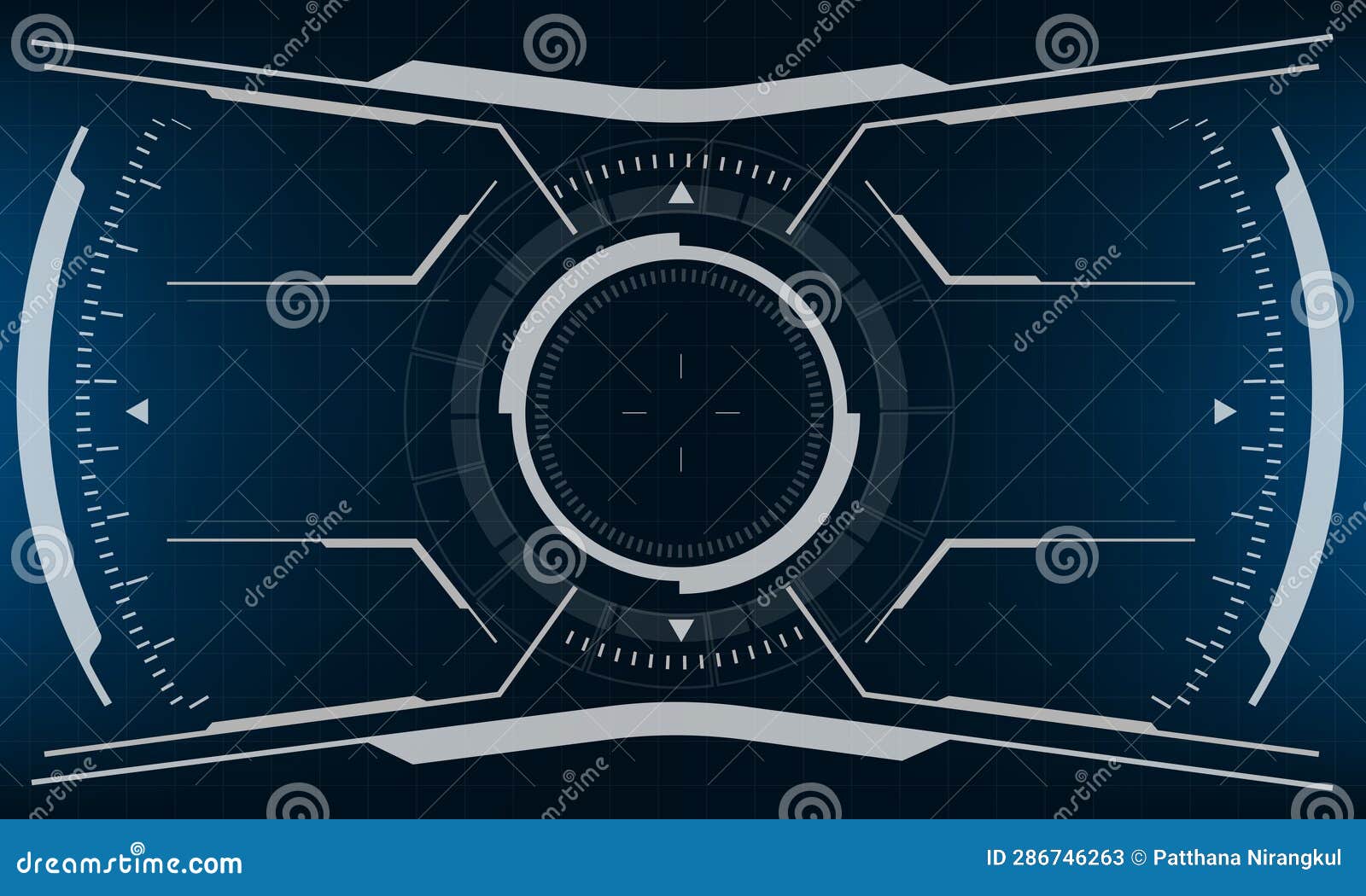 HUD Sci-fi Interface Screen View Blue Design Virtual Reality Futuristic Technology Display ...