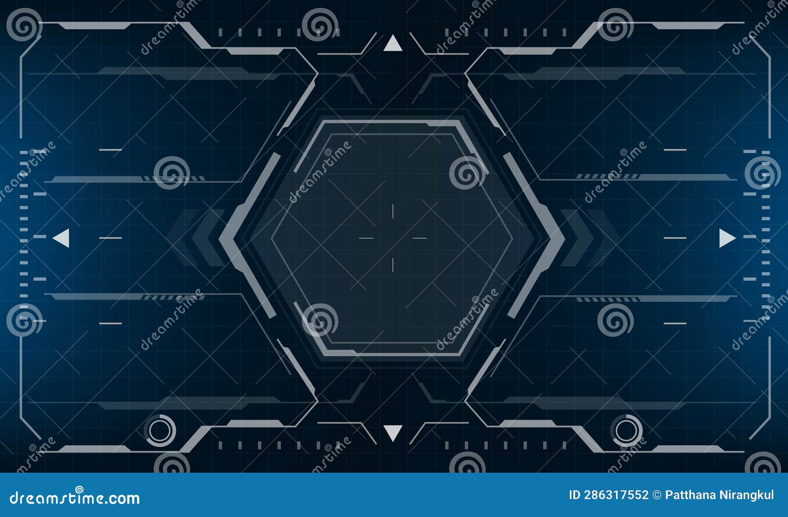 HUD Sci-fi Interface Screen View Blue Design Virtual Reality Futuristic Technology Display ...