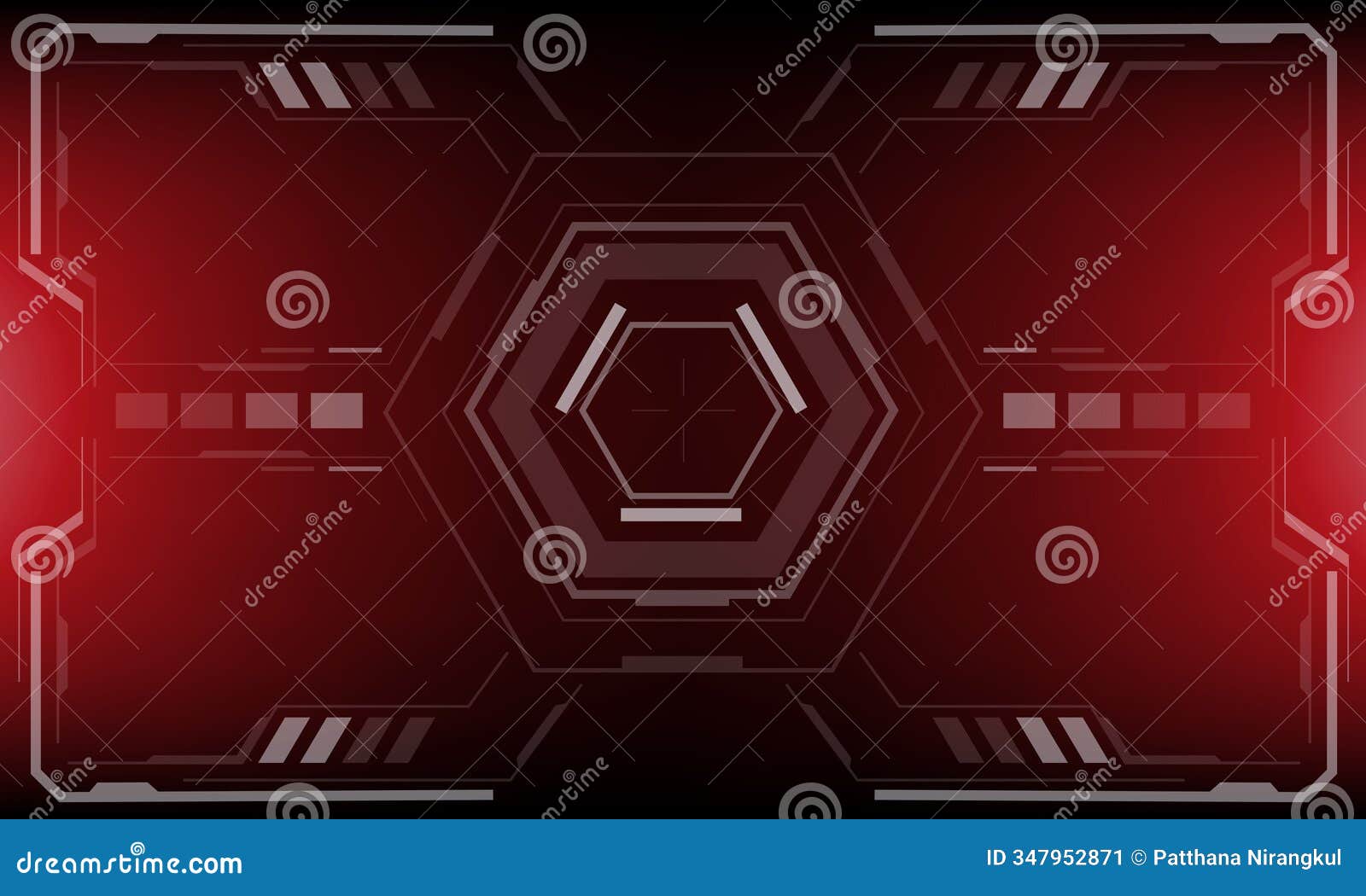 HUD Sci-fi Interface Screen View White Circular Geometric Design ...