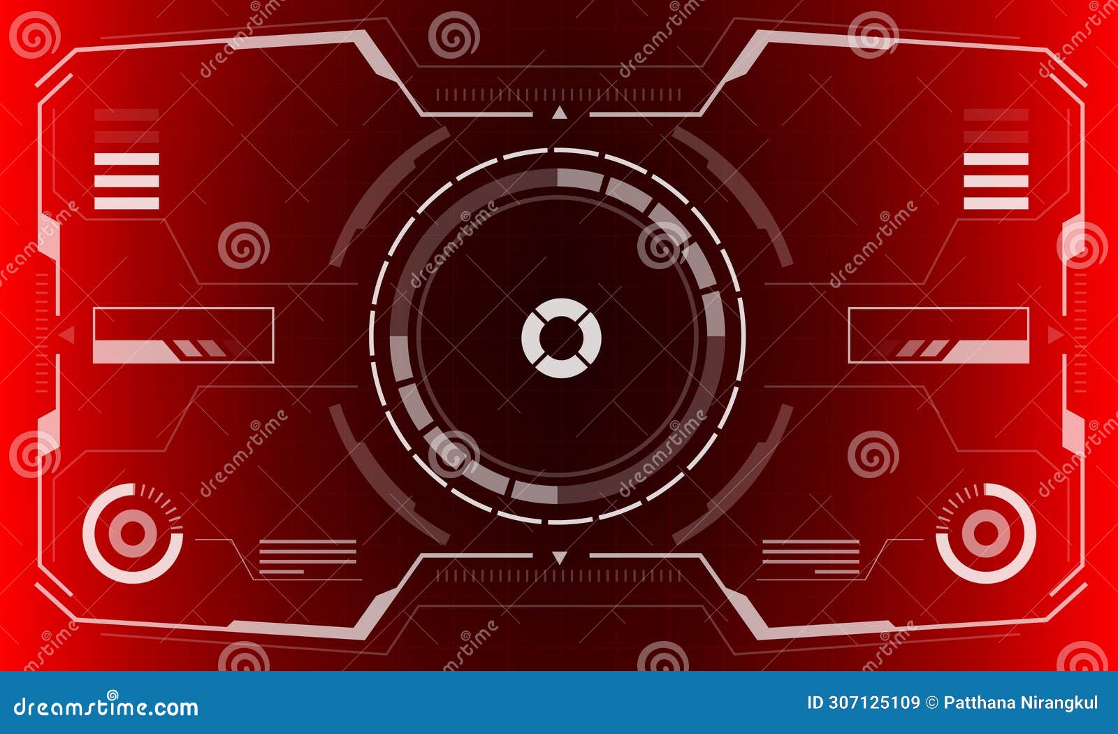 HUD Sci-fi Interface Screen View White Hexagon Geometric Design Virtual ...